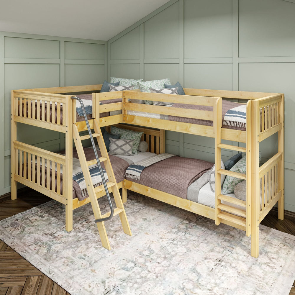 Full + Twin Corner Quad Bunk Bed – Maxtrix Kids